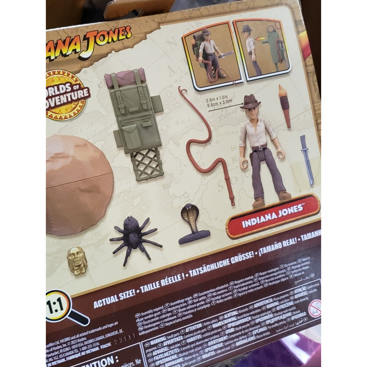 INDIANA JONES Figure Adventure Backpack "Worlds Of Adventure" Disney H ...